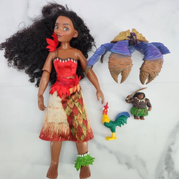 Disney | Toys | Disneys Moana Doll 2 Characters Maui Tamatoa Crab Hei ...